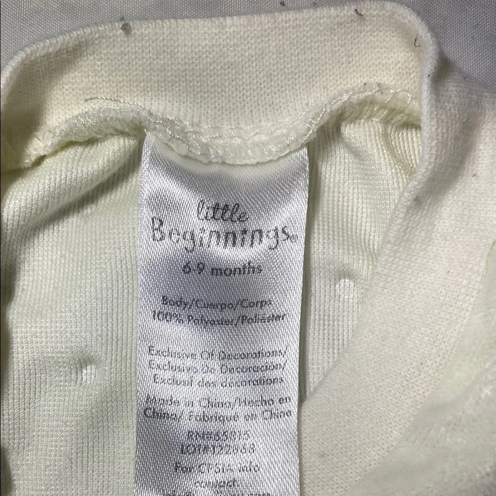 One Pieces | Cream Baby One Piece With Bear Design | Poshmark